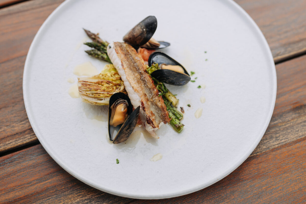 BBQ recipe: gurnard fillet with green asparagus, tomato salsa with ...